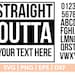 Straight Outta Svg, Straight Outta Numbers and Letters Svg, Straight ...