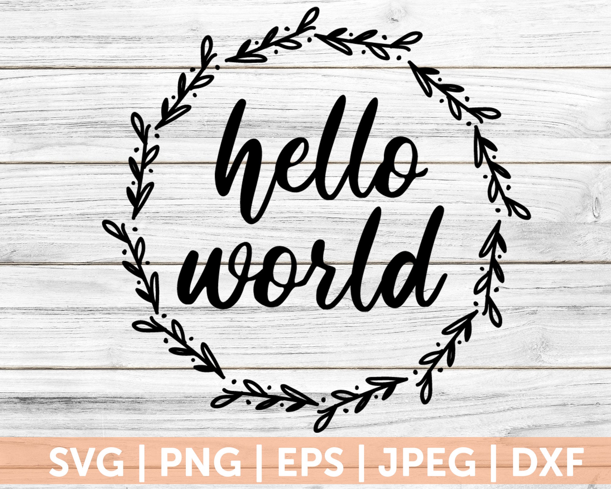 Hello World svg Family svg Hello World Cricut Cut File | Etsy