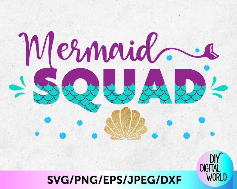 Mermaid Squad Svg Mermaid Vibes Svg Birthday Squad Svg - Etsy