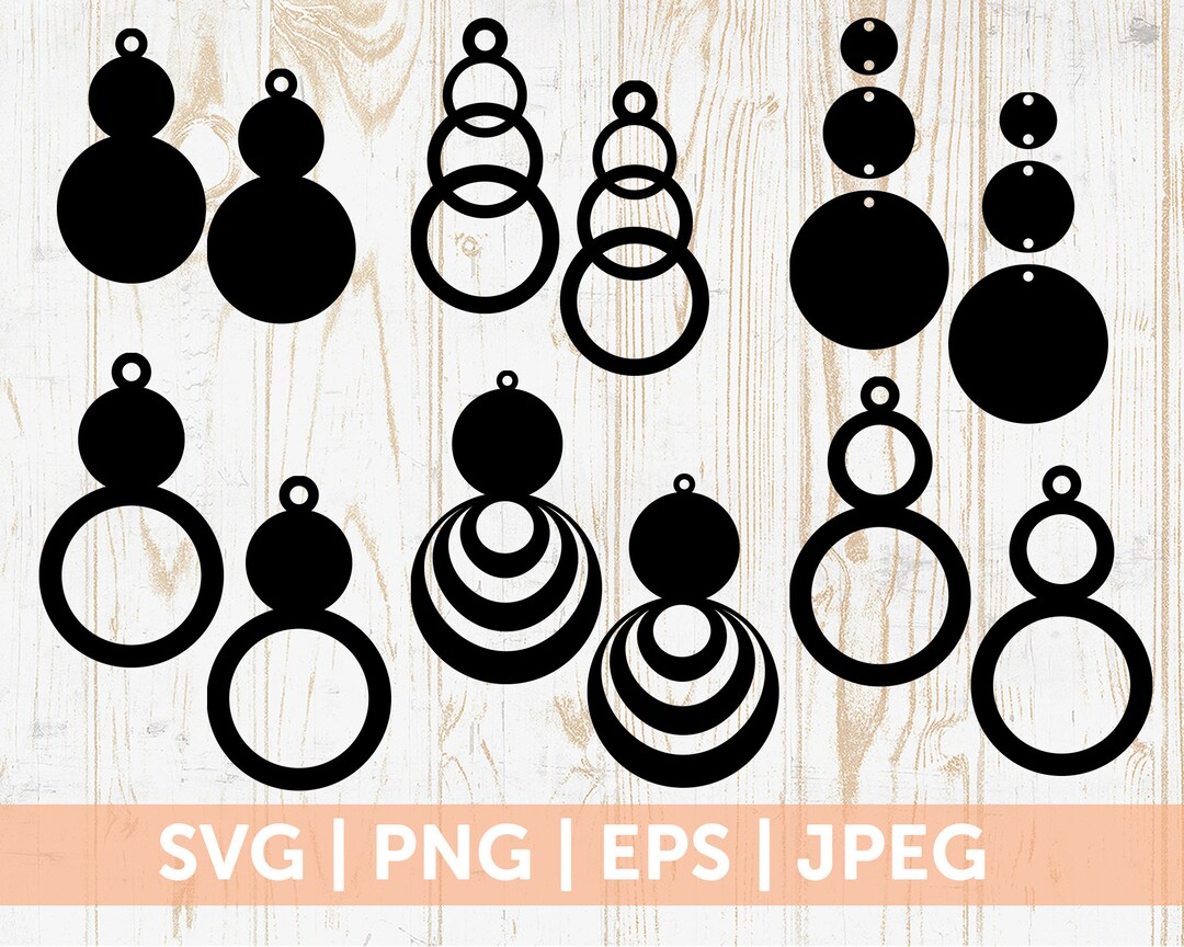 Earrings Svg, Round Pendant Svg, Earrings Circle Svg, Circle Svg, Cut ...