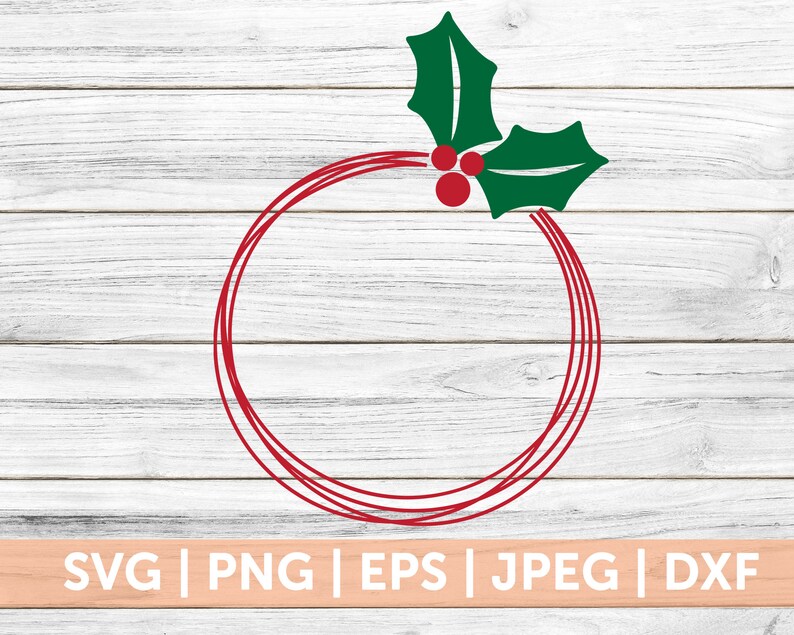 Christmas Svg Mistletoe Frame Svg Christmas Monogram Svg - Etsy