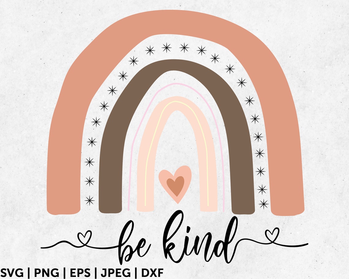 Rainbow Svg Be Kind Svg Awareness SVG Rainbow Clipart - Etsy