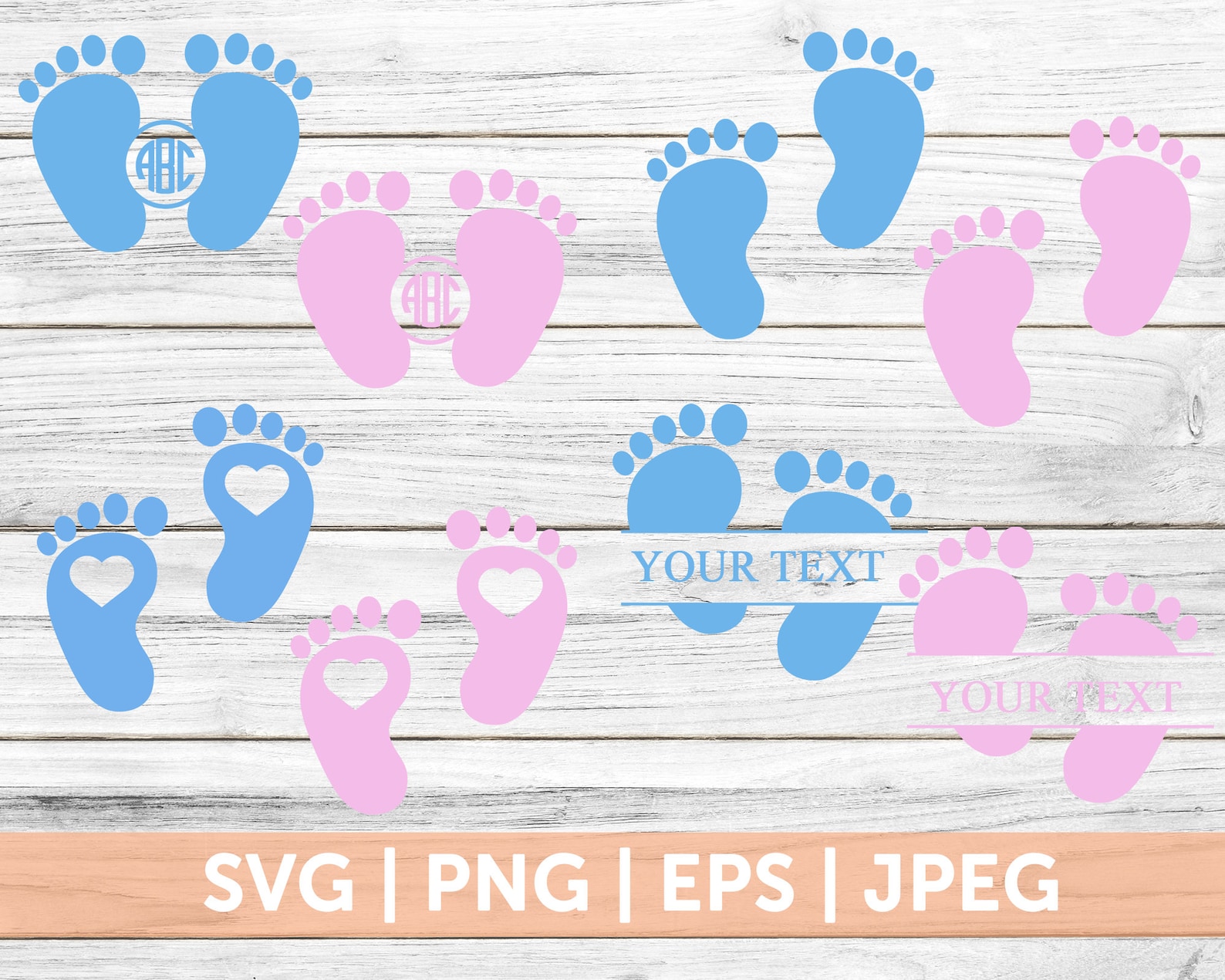 Baby Feet Monogram Svg Newborn Svg Baby Foot Svg Baby Feet | Etsy
