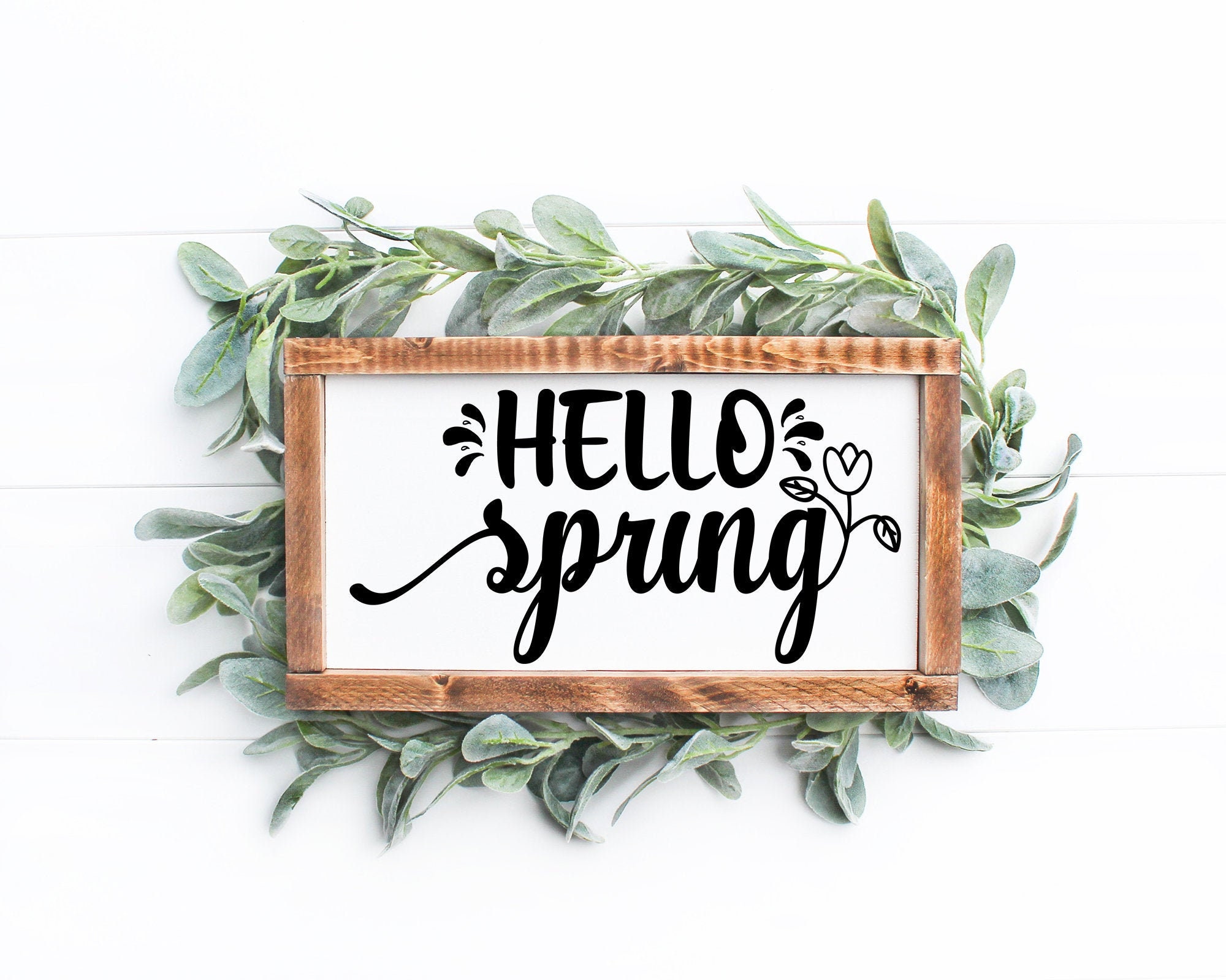 Hello Spring Svg Spring Svg Spring Sign Home Sign Wood | Etsy