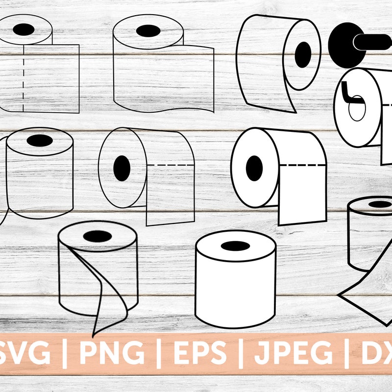 Toilet Paper Clipart - Etsy
