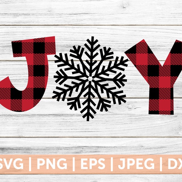 Joy Snowflake Svg - Etsy