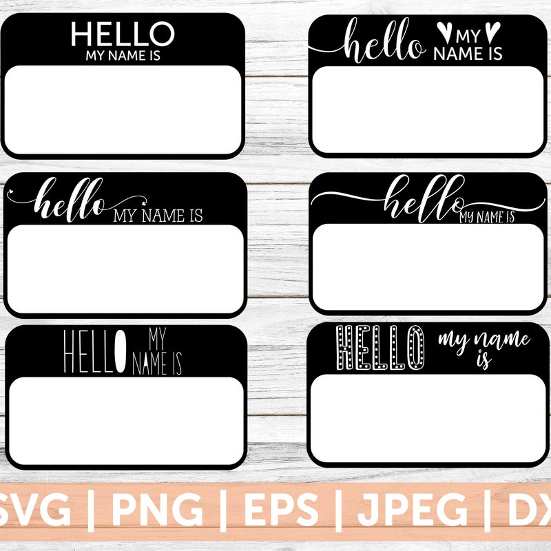 Hello I Am Name Tags - Etsy
