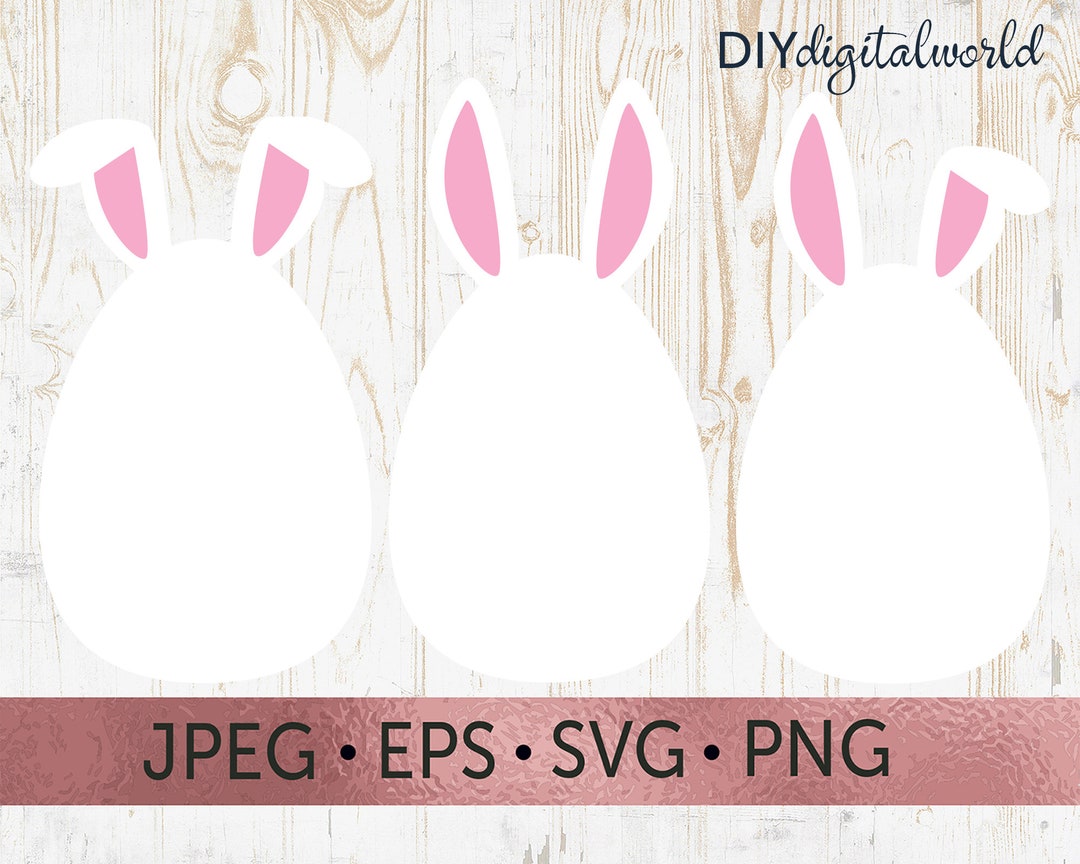 Bunny SVG, Easter Egg Bunny Svg, Bunny Rabbit Svg, Easter Egg With Ears ...