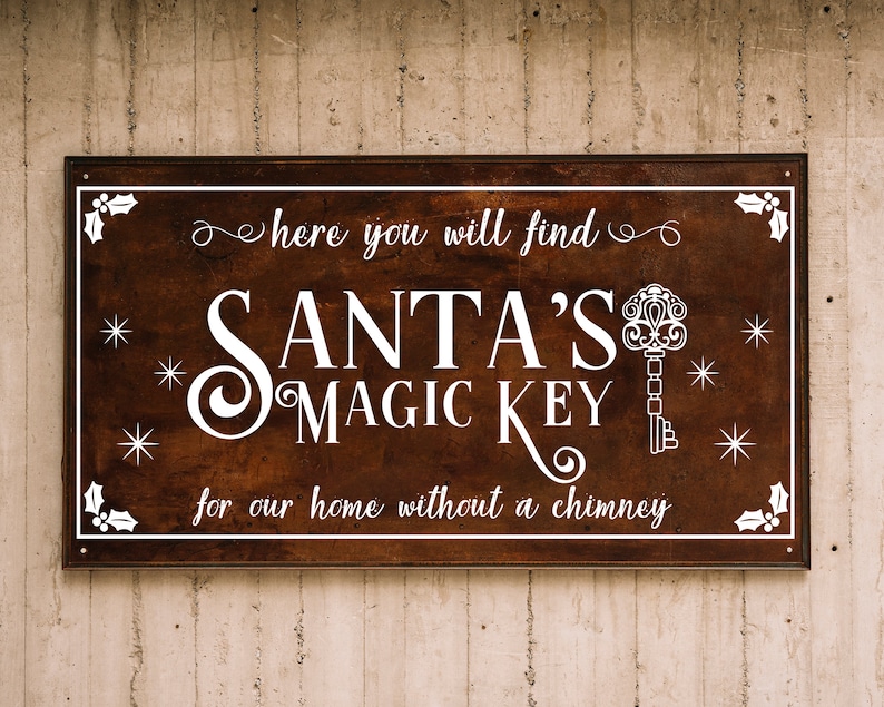 Santas Magic Key SVG Christmas Sign SVG Christmas Svg Dear - Etsy