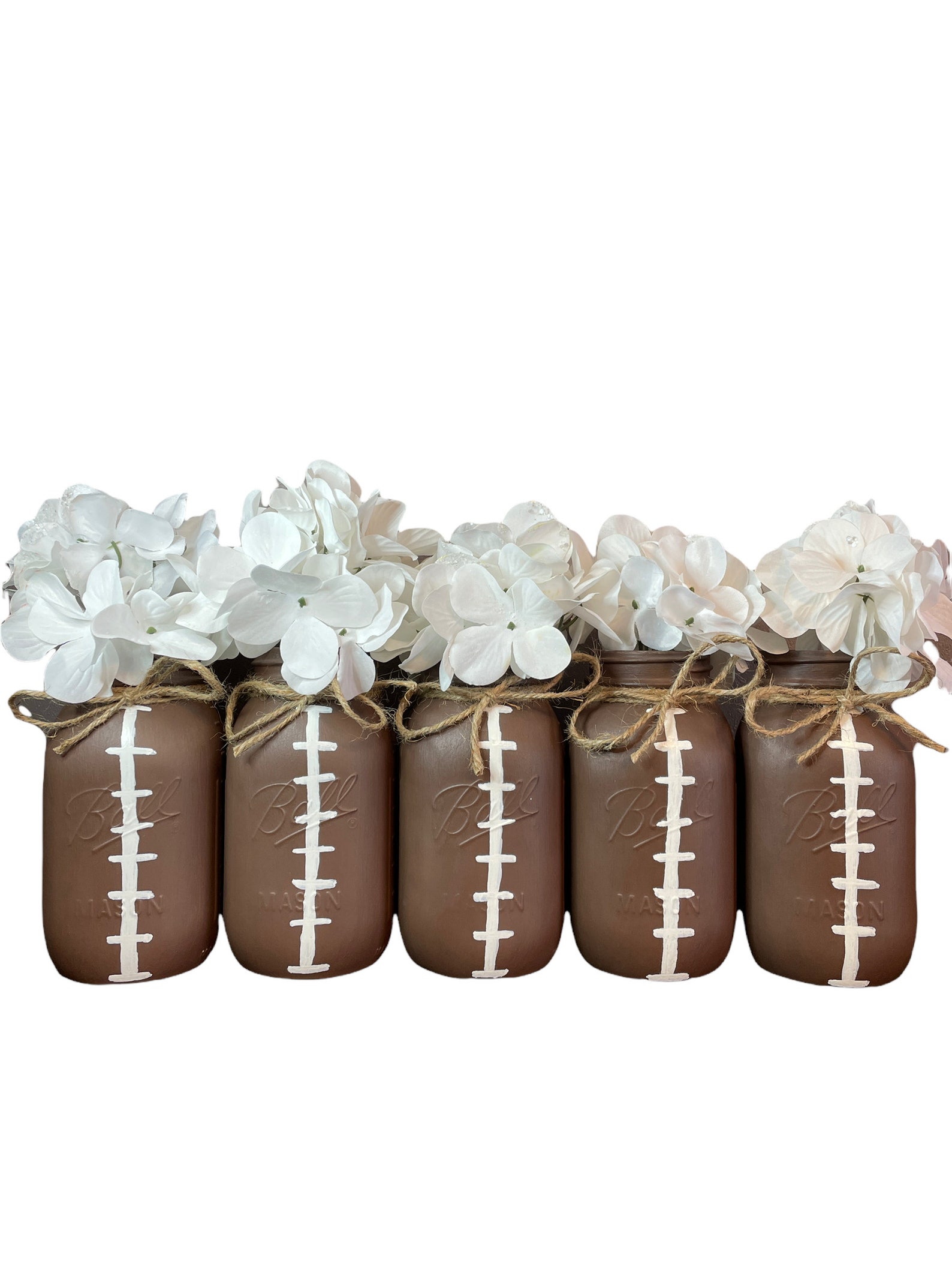 Football Mason Jars Mason Jar Table Decor Football Decor | Etsy