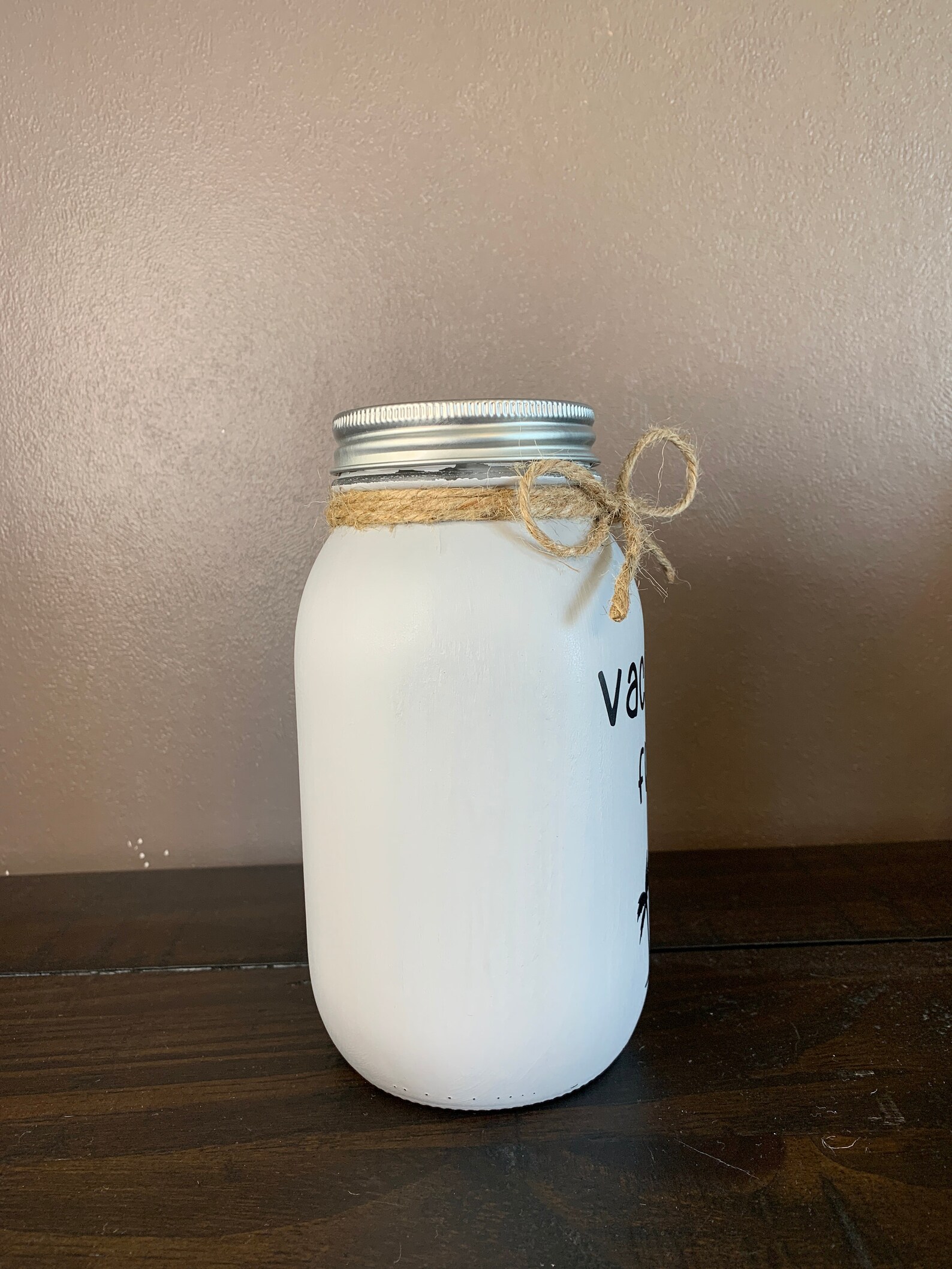 Painted Quart Size 32 oz Mason Jar Piggy Bank. Vacation | Etsy
