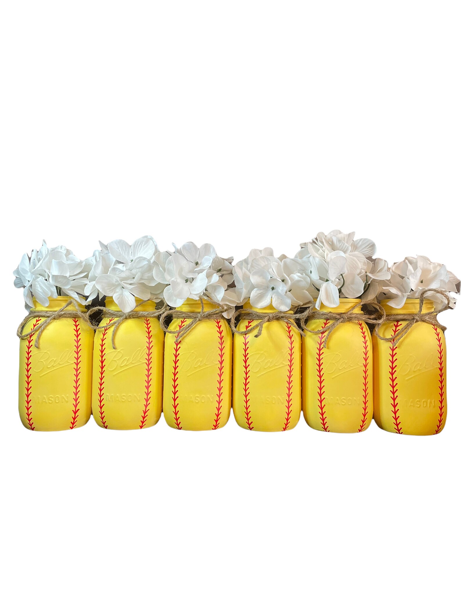 Softball Mason Jars Softball Party Decorations Room Decor - Etsy