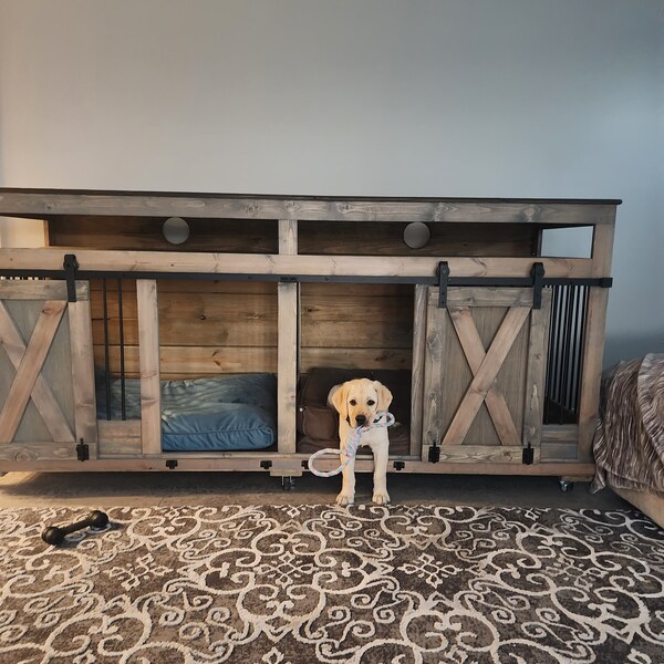 Triple Dog Crate - Etsy