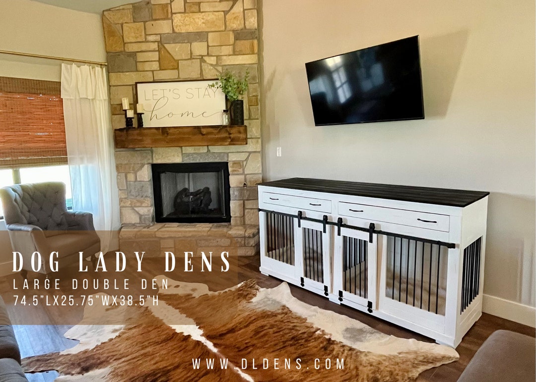 Luxury Dog Crate Furniture / Adjustable Wood Dog Crates / DIY Plans ...