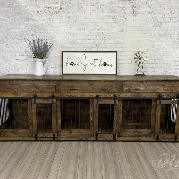 Triple Dog Crate - Etsy
