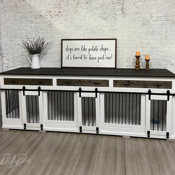 Triple Dog Crate - Etsy