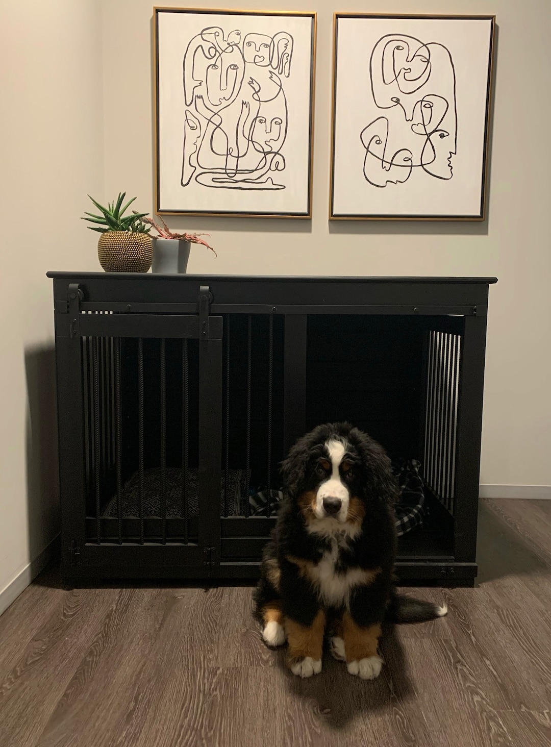 Luxury Dog Crate Furniture / Adjustable Wood Dog Crates / DIY - Etsy