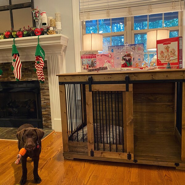 Triple Dog Crate - Etsy