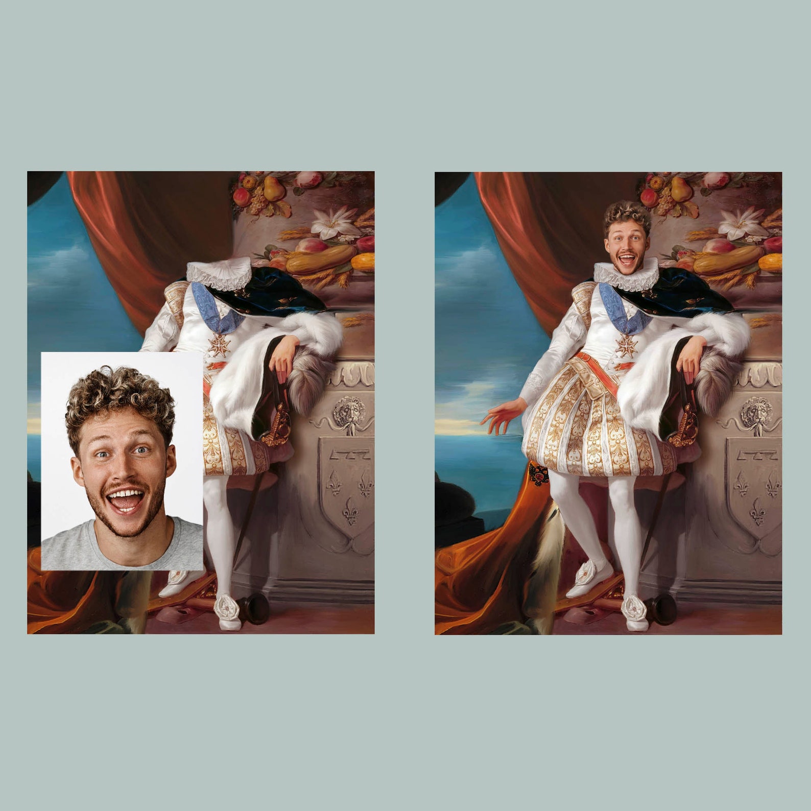 Royal Portrait Template: King Prince Costume, Photoshop Backdrop (JPG ...