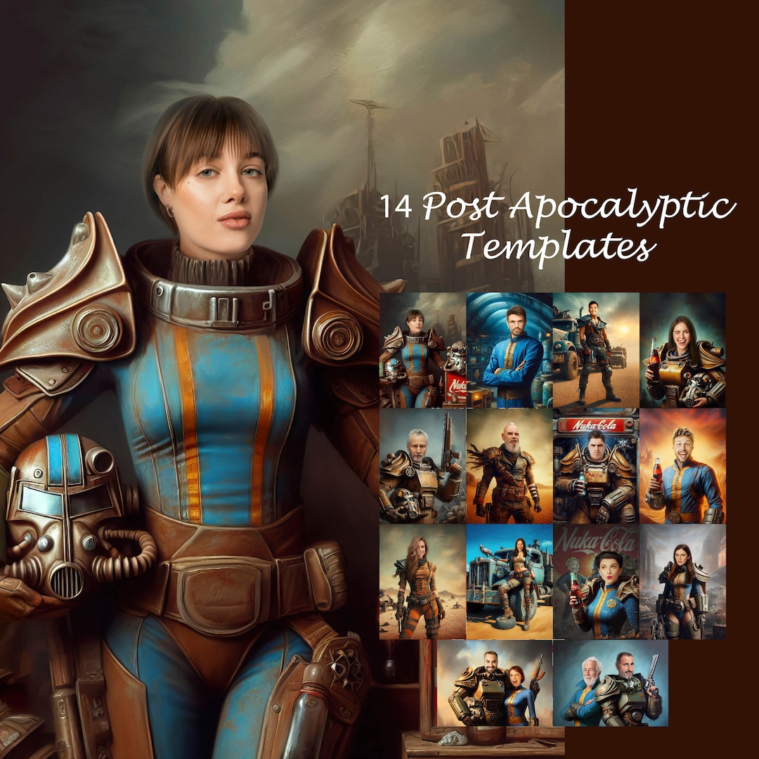 Post Apocalyptic Portrait Templates Fallout, Mad Max Inspired, Royal ...