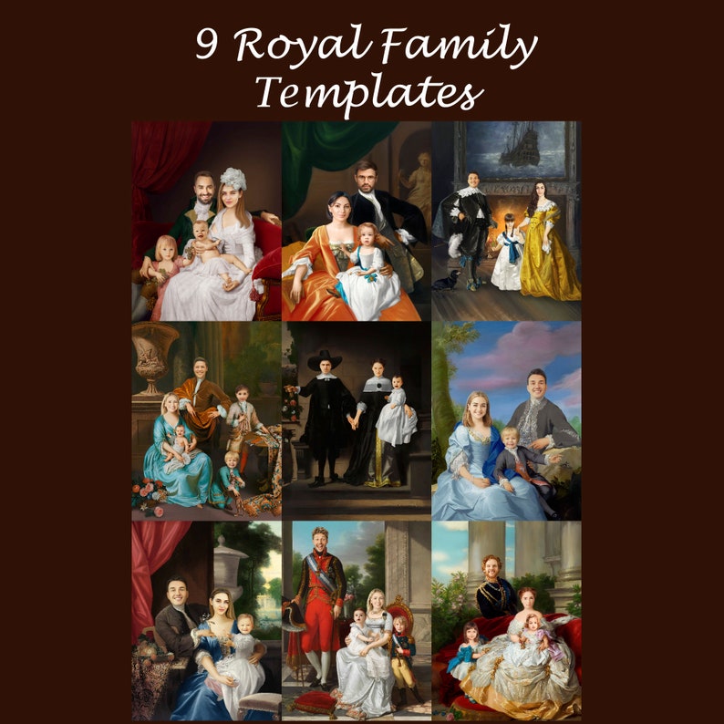 Royal Family Portrait Templates: Vintage Renaissance Photoshop ...