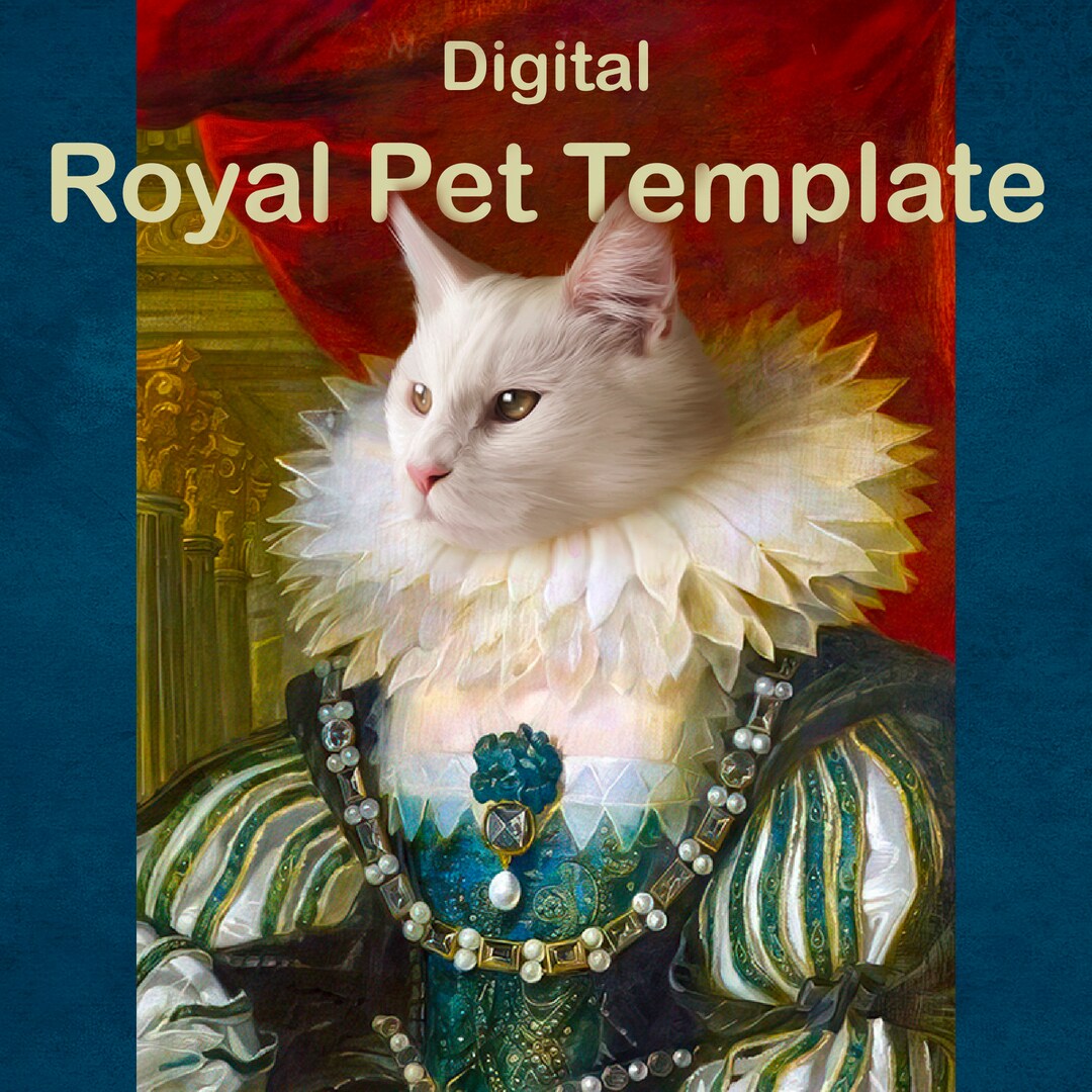 Royal Pet Portrait Background, Royal Animal Portrait, Vintage Medieval ...
