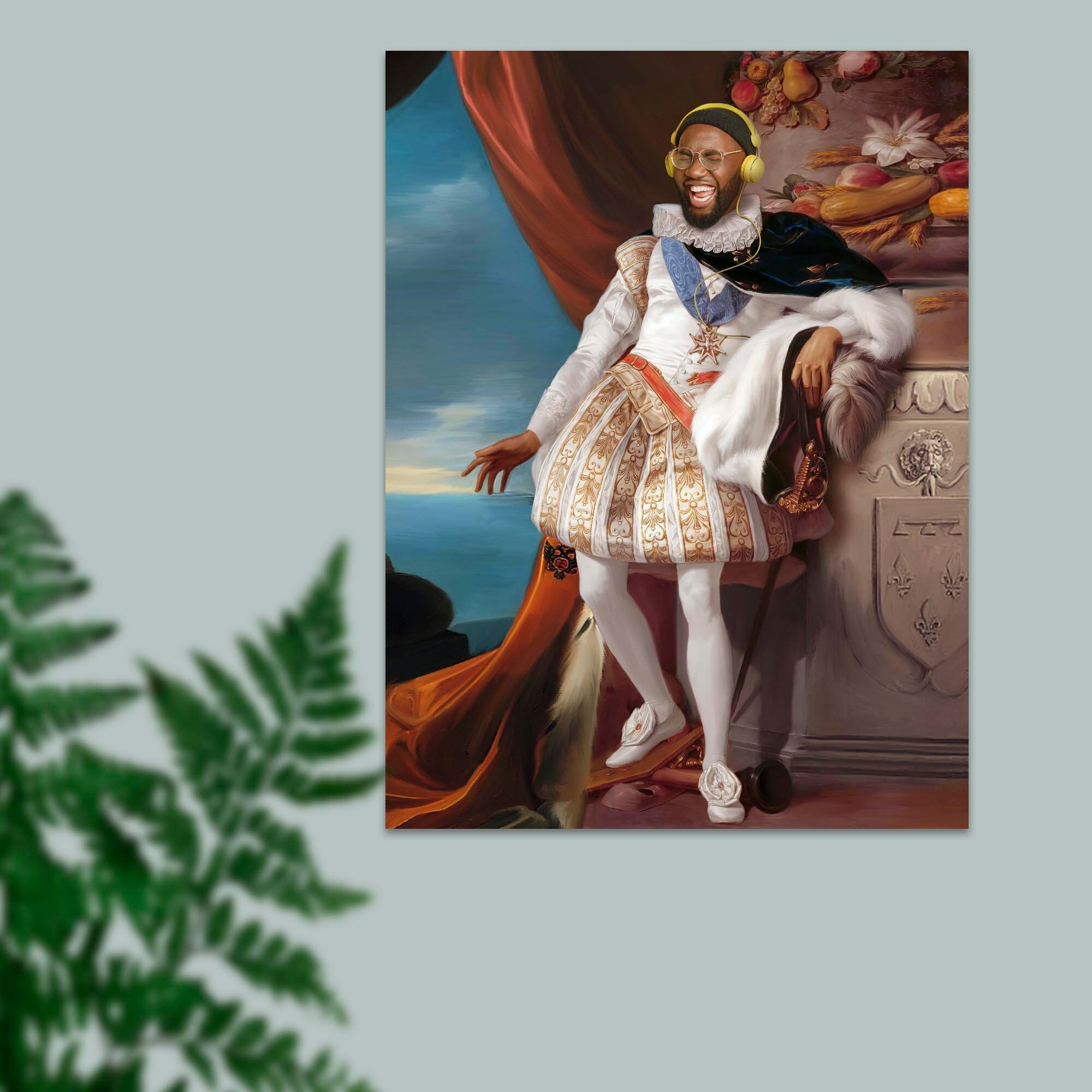 Royal Portrait Template: King Prince Costume, Photoshop Backdrop (JPG ...