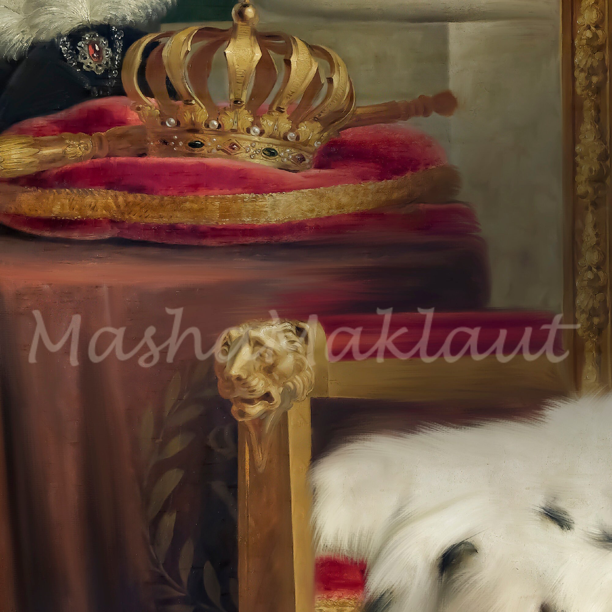Animal Throne Pet Photo Backdrop, Royal Pet Portrait Template Photoshop ...
