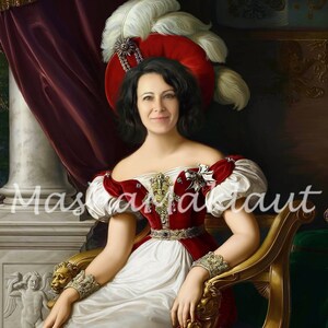 Royal Portrait Template, Royal Portrait Costume, Princess Queen Regal ...