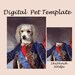 BUNDLE -20- Royal Pet Portrait Templates, Vintage Male Animal Portrait ...