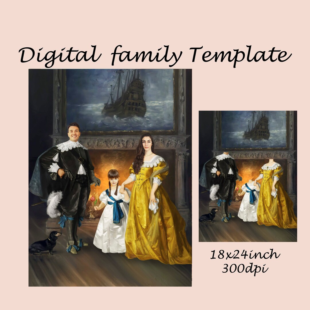 Royal Family Portrait Template: Photoshop Costume Backdrop (JPG) - Etsy