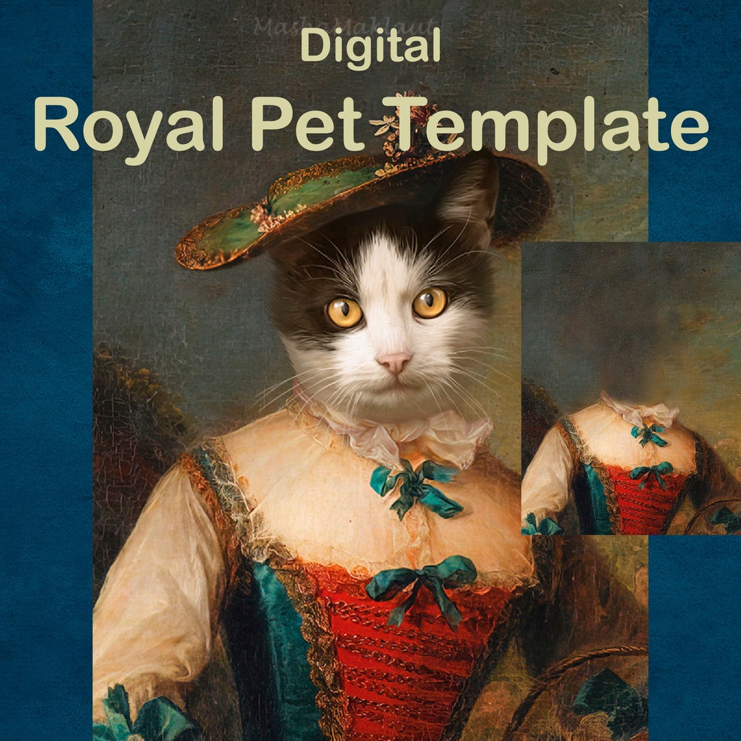 Royal Pet Portrait Royal Animal Portrait Vintage Victorian - Etsy