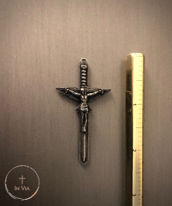 Jesus On Cross With Sword Inside