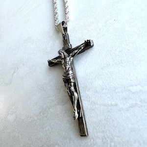 Crucifix Necklace Catholic Cross Necklace Crucifix Pendant Necklace Catholic Gifts Jesus ...