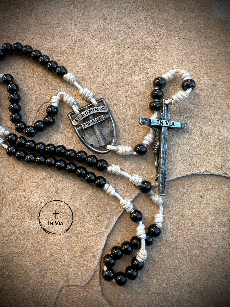 In via St Dominic Rosary Catholic Rosary Beads Handmade Rosary Necklace ...