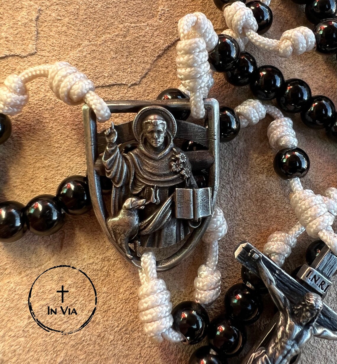 In via St Dominic Rosary Catholic Rosary Beads Handmade Rosary Necklace ...