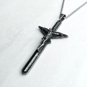 Crucifix Necklace Sword of the Spirit Catholic Cross Necklace Custom ...