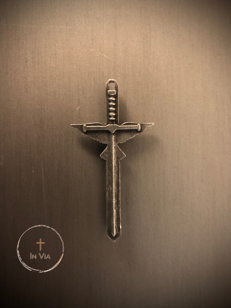 In via Sword of the Spirit Crucifix Catholic Crucifix Pendant - Etsy