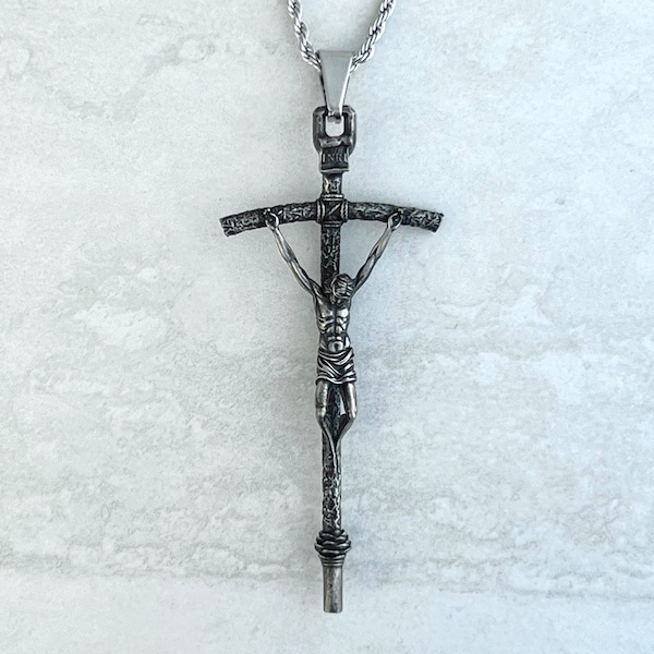 John Paul Crucifix Necklace - Etsy