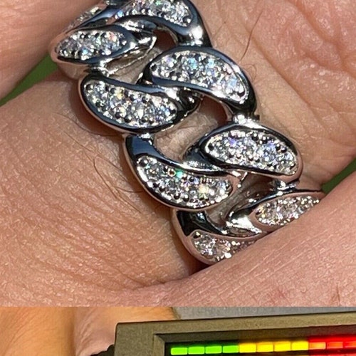 Pinky Men's Ice Out Ring Silver 5X Layered Diamond Cz - Etsy