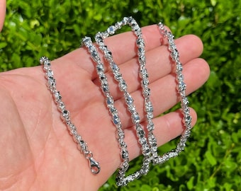 Silver Nugget Necklace - Etsy