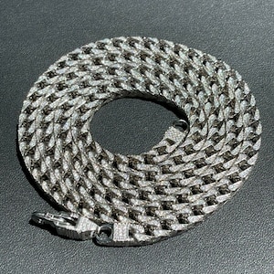 Men's Women's Iced Out Simulated Diamond Solid 925 Sterling Silver ...