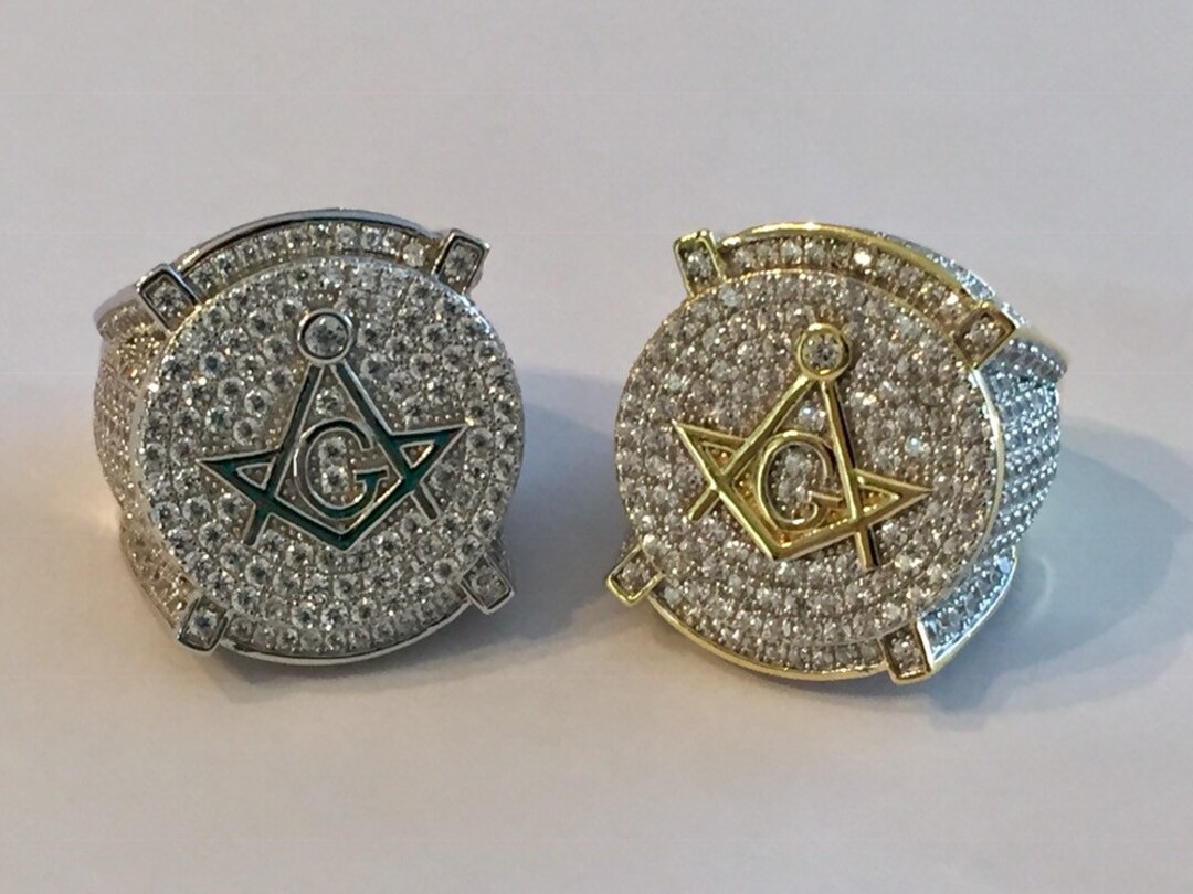 Men's Mason Masonic Pinky Ring Real Solid 925 Sterling Silver in ...