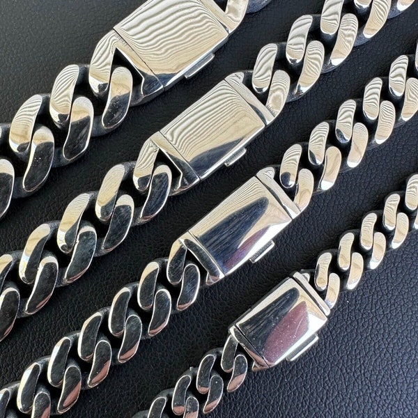 22 Silver Cuban Chain - Etsy