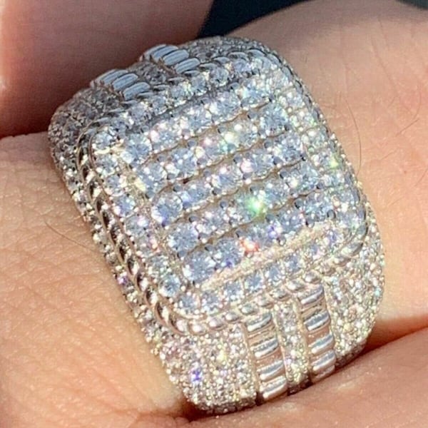 Solid Silver Hip Hop Ring - Etsy