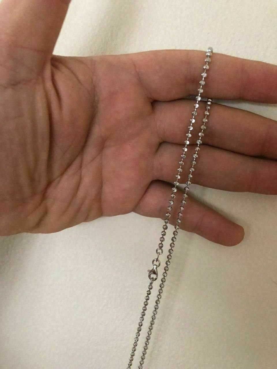Diamond Cut Sterling Silver Ball Chain - 2.5mm Moon Chain - Etsy