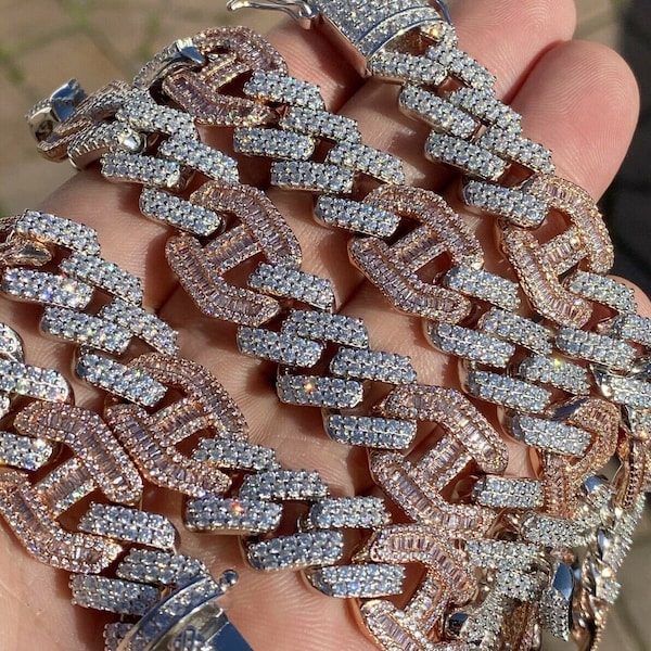 Iced Out Two Tone Chain - Etsy