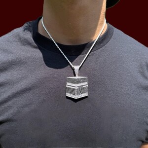 Men's MOISSANITE Holy Kaaba Muslim Arabic Islamic Pendant Solid 925 ...