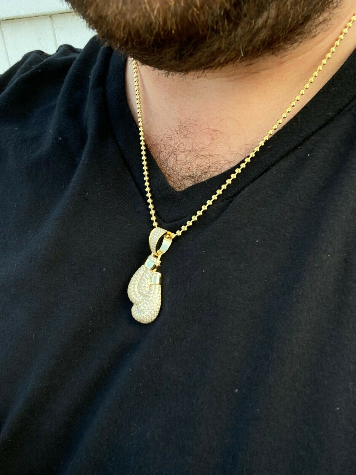 Men's Super Iced Out Custom Made Boxing Gloves Pendant | Etsy