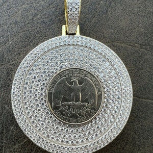 Men's Women's LARGE Iced Blinged Out Round Circle Hip Hop Rapper ...